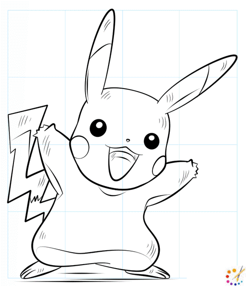How to Draw Pikachu Step By Step - For Kids & Beginners