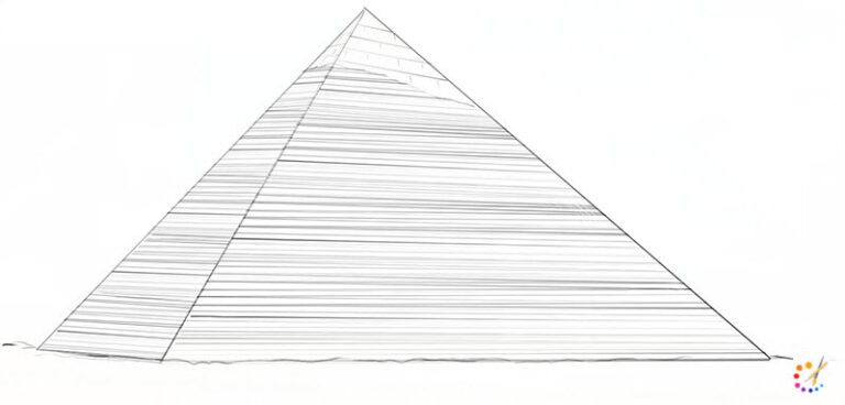 How to Draw a Pyramid Step By Step – For Kids & Beginners