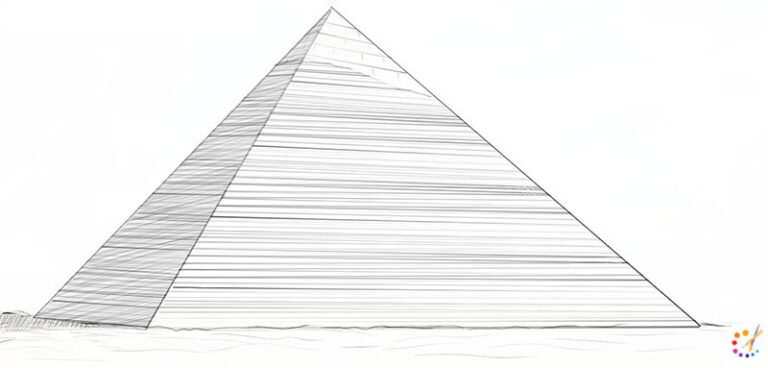 How to Draw a Pyramid Step By Step – For Kids & Beginners