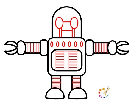 How to Draw Robot Step By Step - For Kids & Beginners
