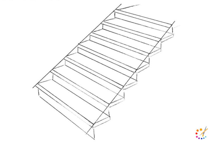 How to Draw Stairs Step By Step – For Kids & Beginners