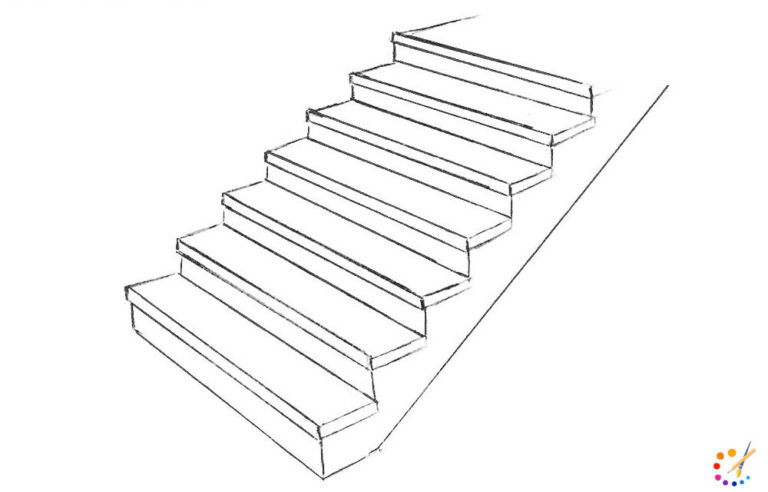 How to Draw Stairs Step By Step – For Kids & Beginners