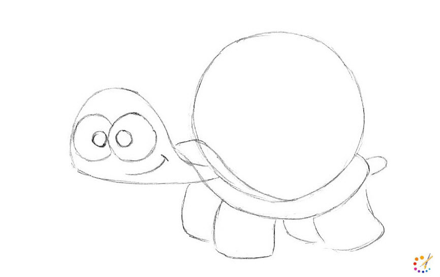 How To Draw A Turtle Step By Step - For Kids & Beginners