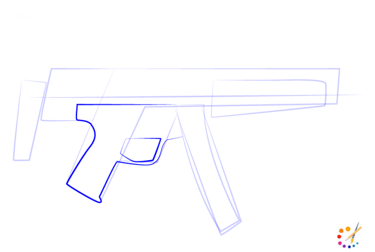 How to Draw a Gun Step By Step – For Kids & Beginners