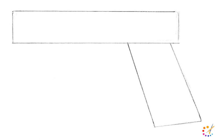 How to Draw a Gun Step By Step – For Kids & Beginners