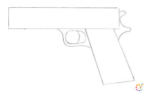 How to Draw a Gun Step By Step – For Kids & Beginners
