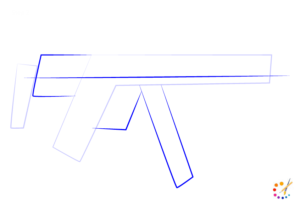 How to Draw a Gun Step By Step – For Kids & Beginners