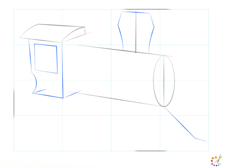 How to Draw a Train Step By Step - For Kids & Beginners