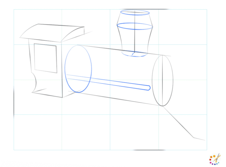 How to Draw a Train Step By Step - For Kids & Beginners