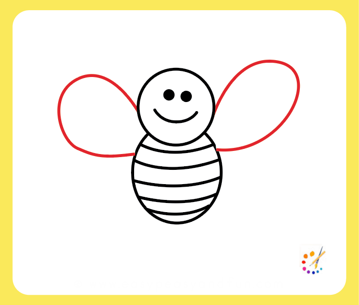 How to Draw a Bee Step By Step – For Kids & Beginners