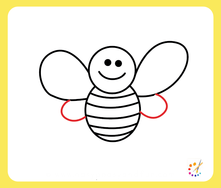 How to Draw a Bee Step By Step – For Kids & Beginners