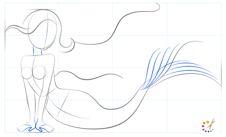 How to Draw a Mermaid Step By Step – For Kids & Beginners