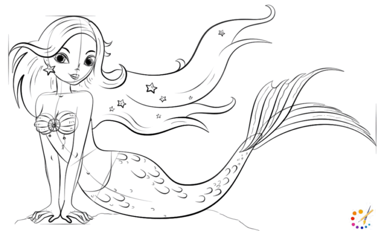 How to Draw a Mermaid Step By Step – For Kids & Beginners
