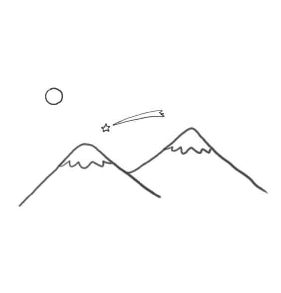 How to Draw Mountains Step By Step – For Kids & Beginners