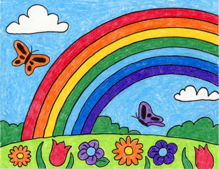 How to Draw a Rainbow Step By Step – For Kids & Beginners