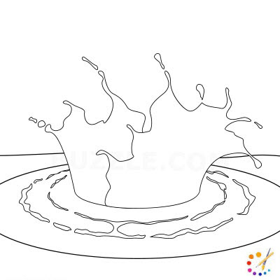 How to Draw Water Step by Step - For Kids & Beginners