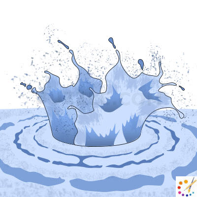 How to Draw Water Step by Step - For Kids & Beginners