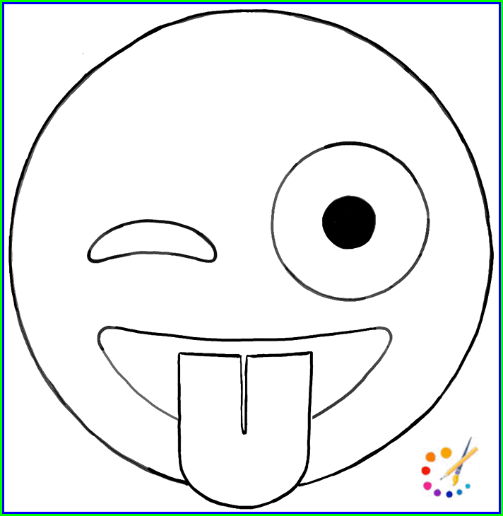 How To Draw Wink Emoji Step by Step for Beginners