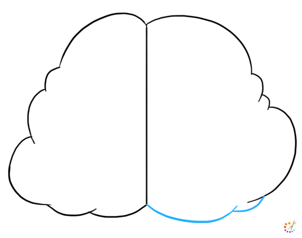 How to Draw A Brain Step By Step - For Kids & Beginners