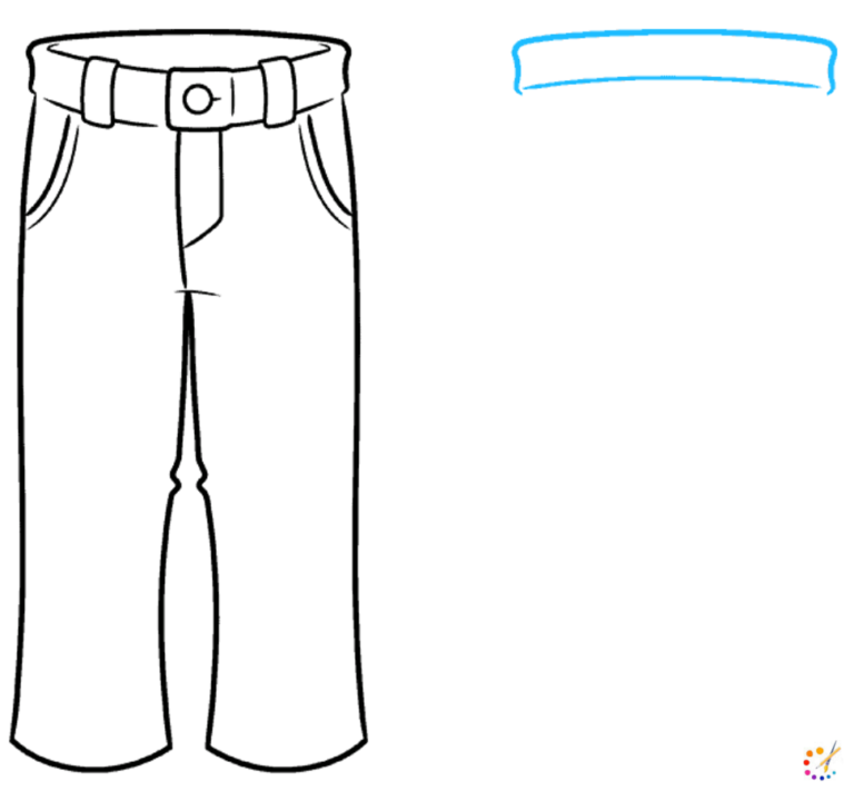 How to Draw Pant Step By Step – For Kids & Beginners