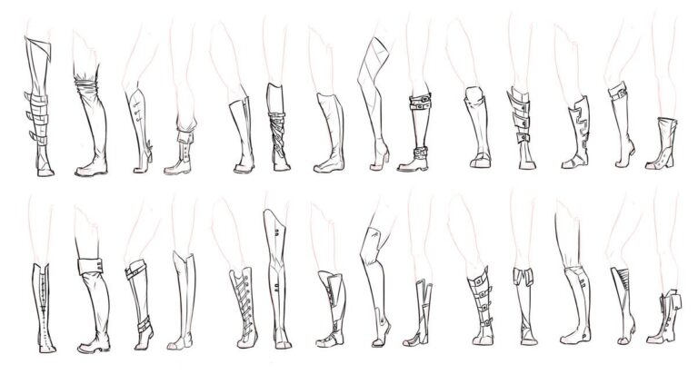 How to Draw Boots Step By Step – For Kids & Beginners