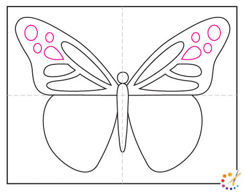 How to Draw a Butterfly Step By Step - For Kids & Beginners