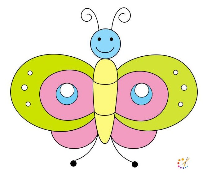 How to Draw a Butterfly Step By Step - For Kids & Beginners