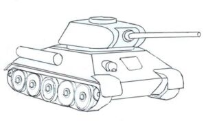 How to Draw a Tank Step By Step – For Kids & Beginners