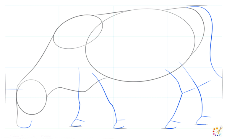 How to Draw a Cow Step By Step - For Kids & Beginners