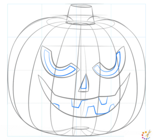 How to Draw a Pumpkin Step By Step - For Kids & Beginners