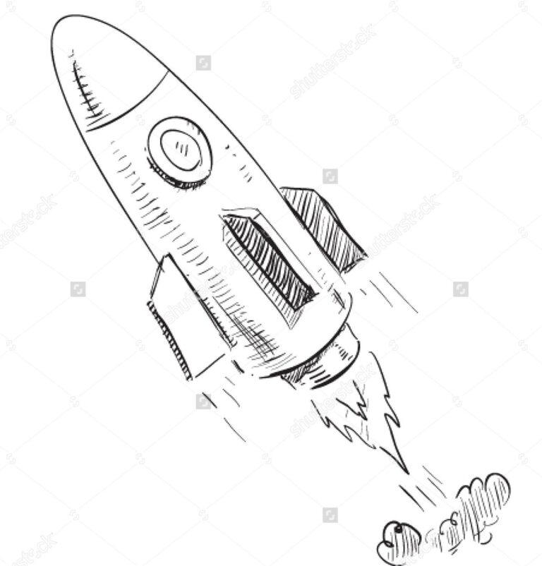How to Draw a Rocket Step By Step – For Kids & Beginners