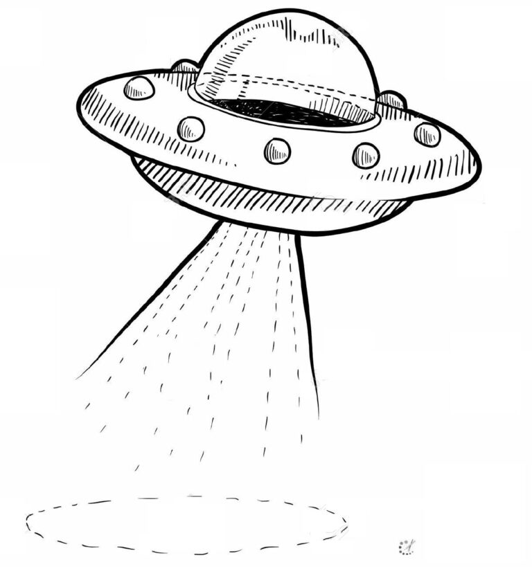 How To Draw a Spaceship Step By Step – For Kids & Beginners