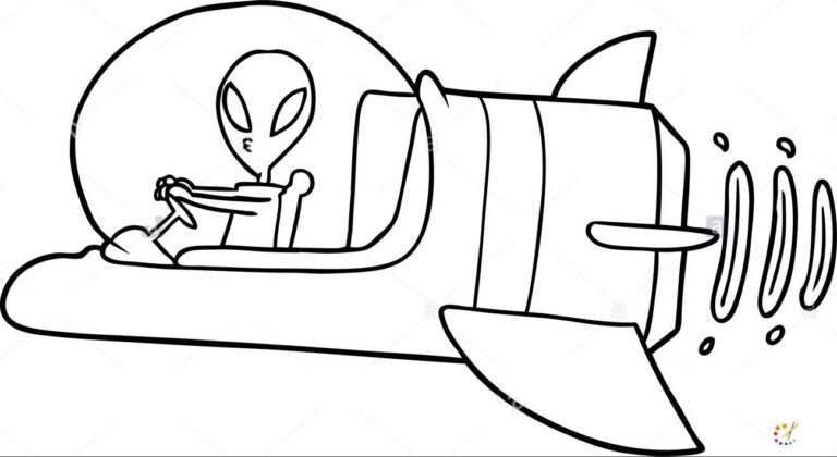 How To Draw a Spaceship Step By Step – For Kids & Beginners