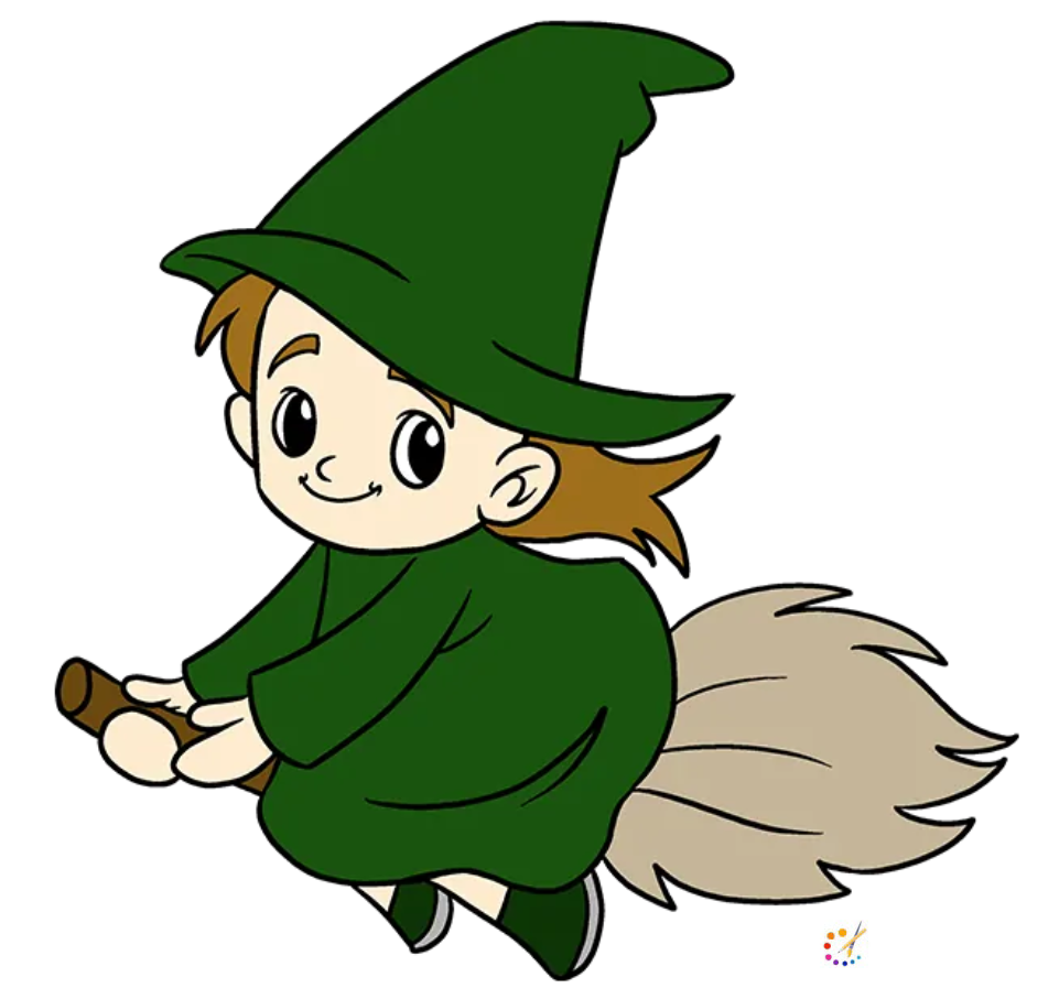 How to Draw a Witch Step By Step – For Kids & Beginners
