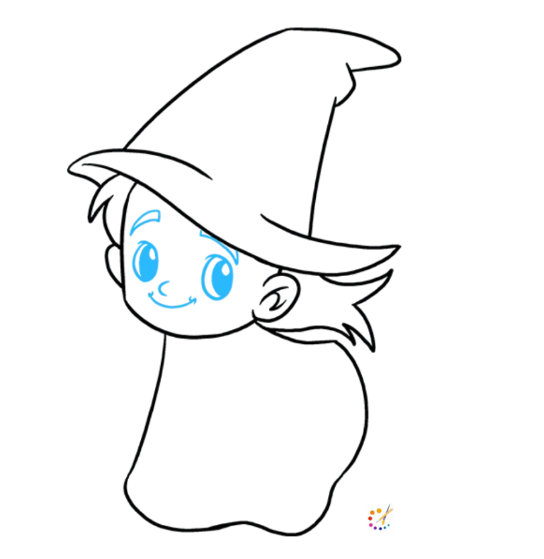 How to Draw a Witch Step By Step – For Kids & Beginners