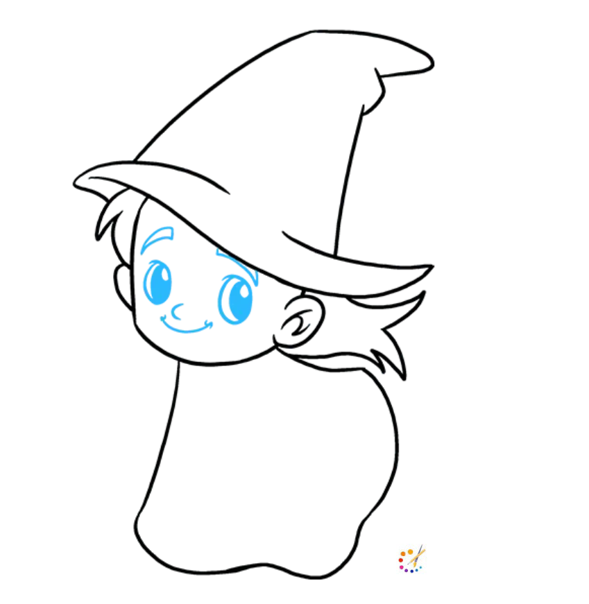How to Draw a Witch Step By Step – For Kids & Beginners
