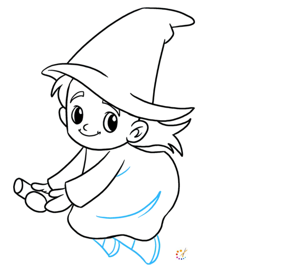 How to Draw a Witch Step By Step – For Kids & Beginners