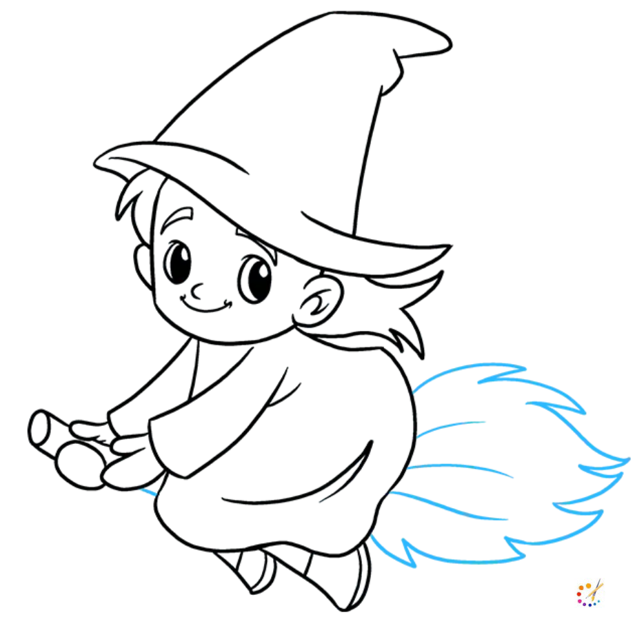How to Draw a Witch Step By Step – For Kids & Beginners