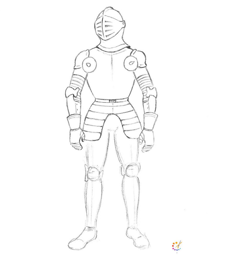 How to Draw an Armor Step By Step – For Kids & Beginners