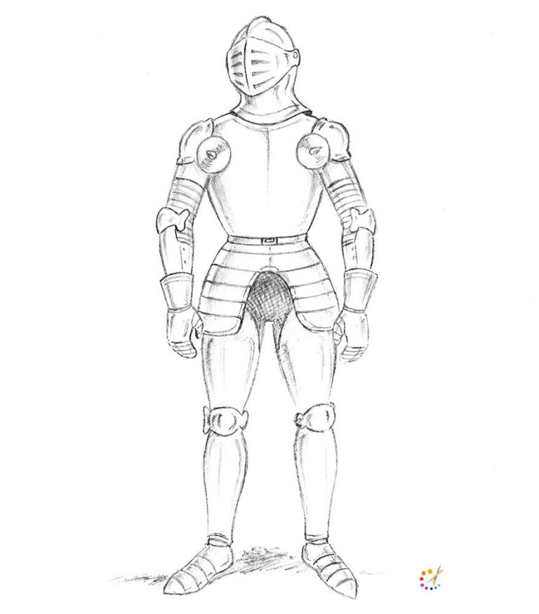 How to Draw an Armor Step By Step – For Kids & Beginners