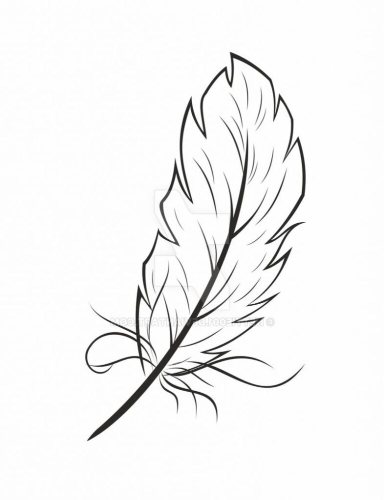 How to Draw a Feather Step By Step – For Kids & Beginners
