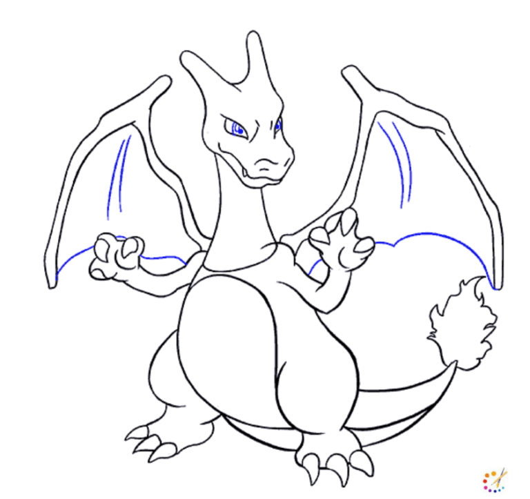 How to Draw Charizard Pokemon Step By Step For Beginners