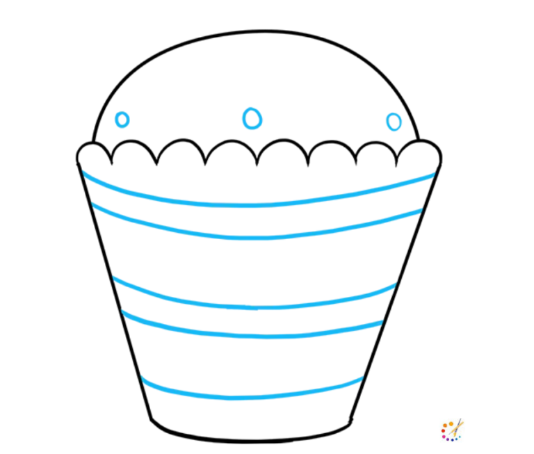 How to Draw A Cupcake Step By Step - For Kids & Beginners