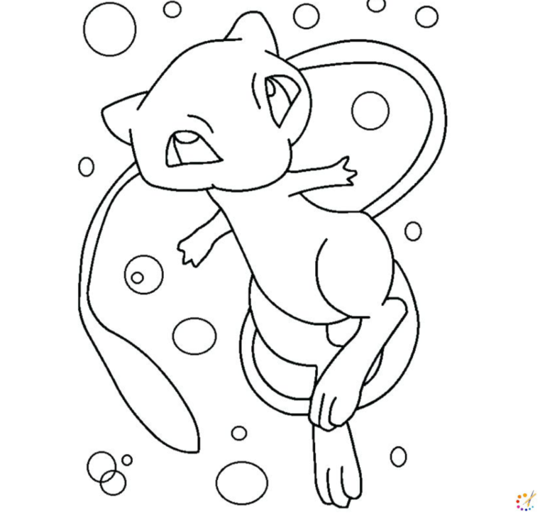 How to Draw Mewtwo Pokemon Step By Step - For Kids & Beginners