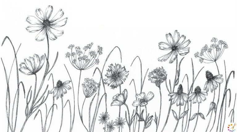 How to Draw Flower Step By Step - For Kids & Beginners