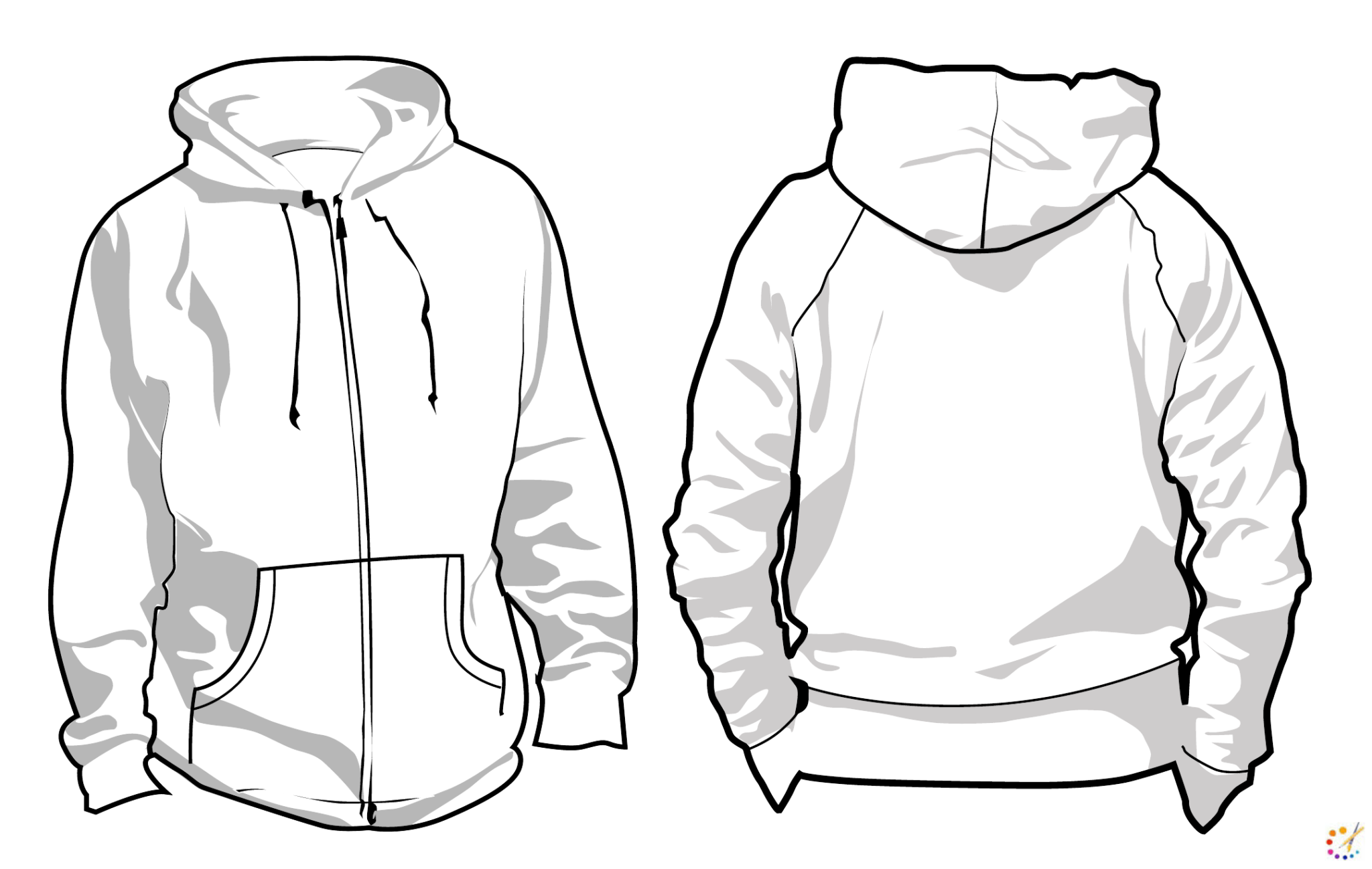 How to Draw Hoods or Hoodies Step by Step - For Beginners