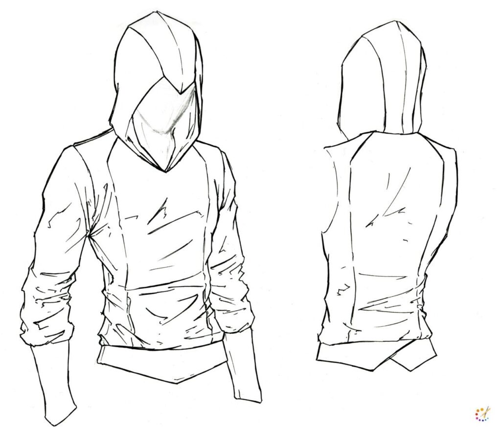 How To Draw A Hood From The Front How To Draw A Hood From The Front