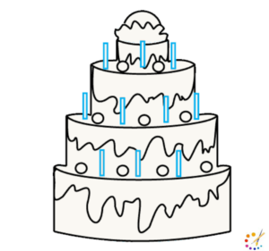 How to draw a Cake Step by Step – For Kids & Beginners