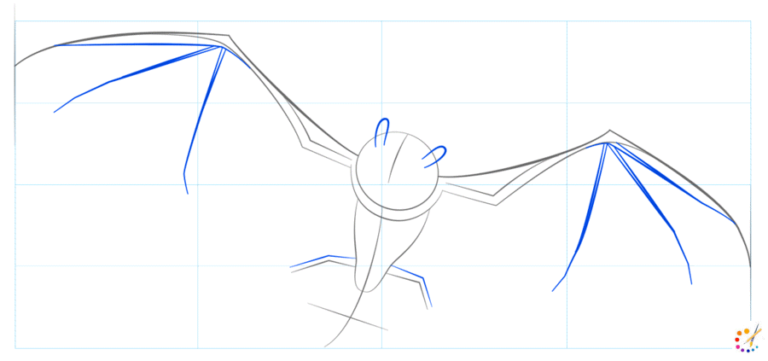 How to Draw Bat Step By Step – For Kids & Beginners