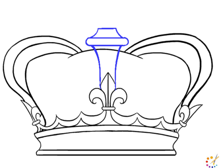 How to draw a Crown step by step - For Kids & Beginner